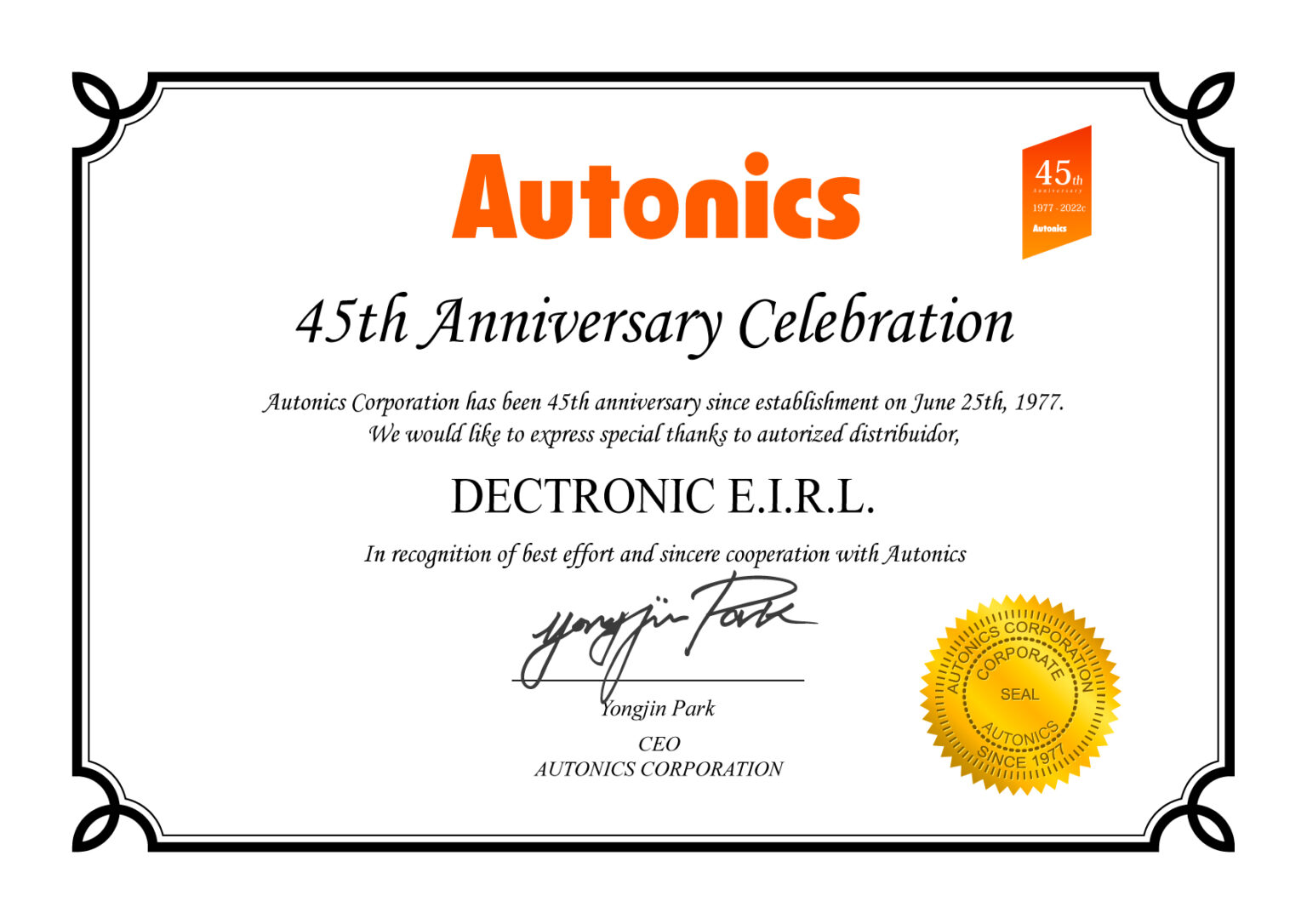 Distribuidor Autorizado - Autonics Perú